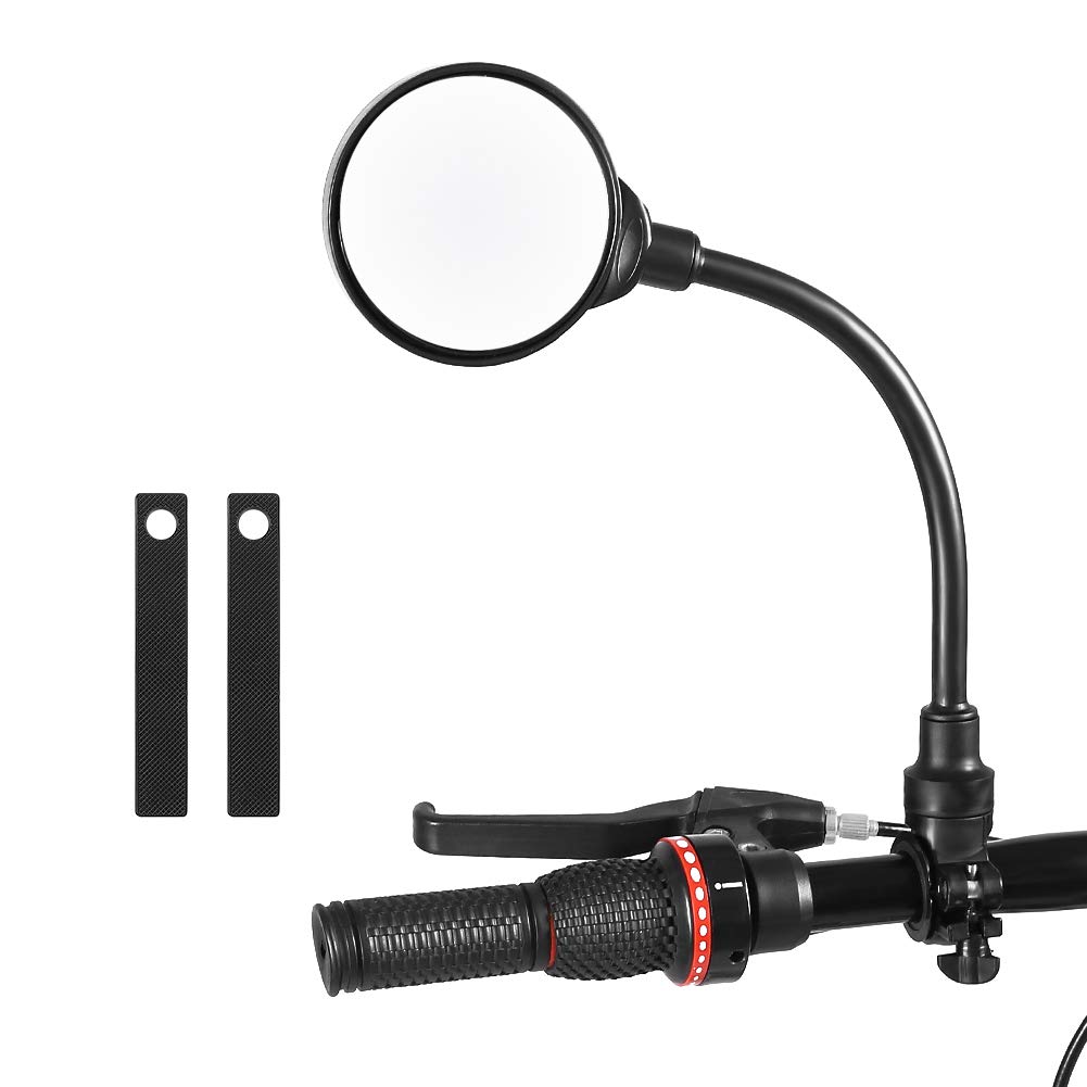 Accmor Bike Mirror Handlebar Mount, Adjustable Rotatable Bicycle Rear View Glass Mirror, Wide Angle Acrylic Convex Safety Mirror for Mountain Road Bike Bicycle