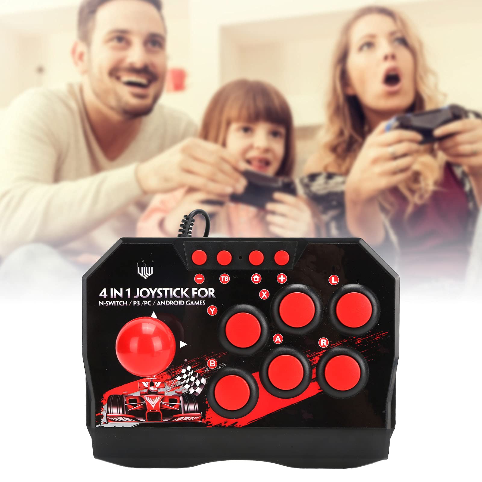 Arcade Fight Stick, Comfort and Ergonomics Computer Game Controller Accessories Wired Fight Stick Arcade Games Accessories for PS3 for Switch for PC