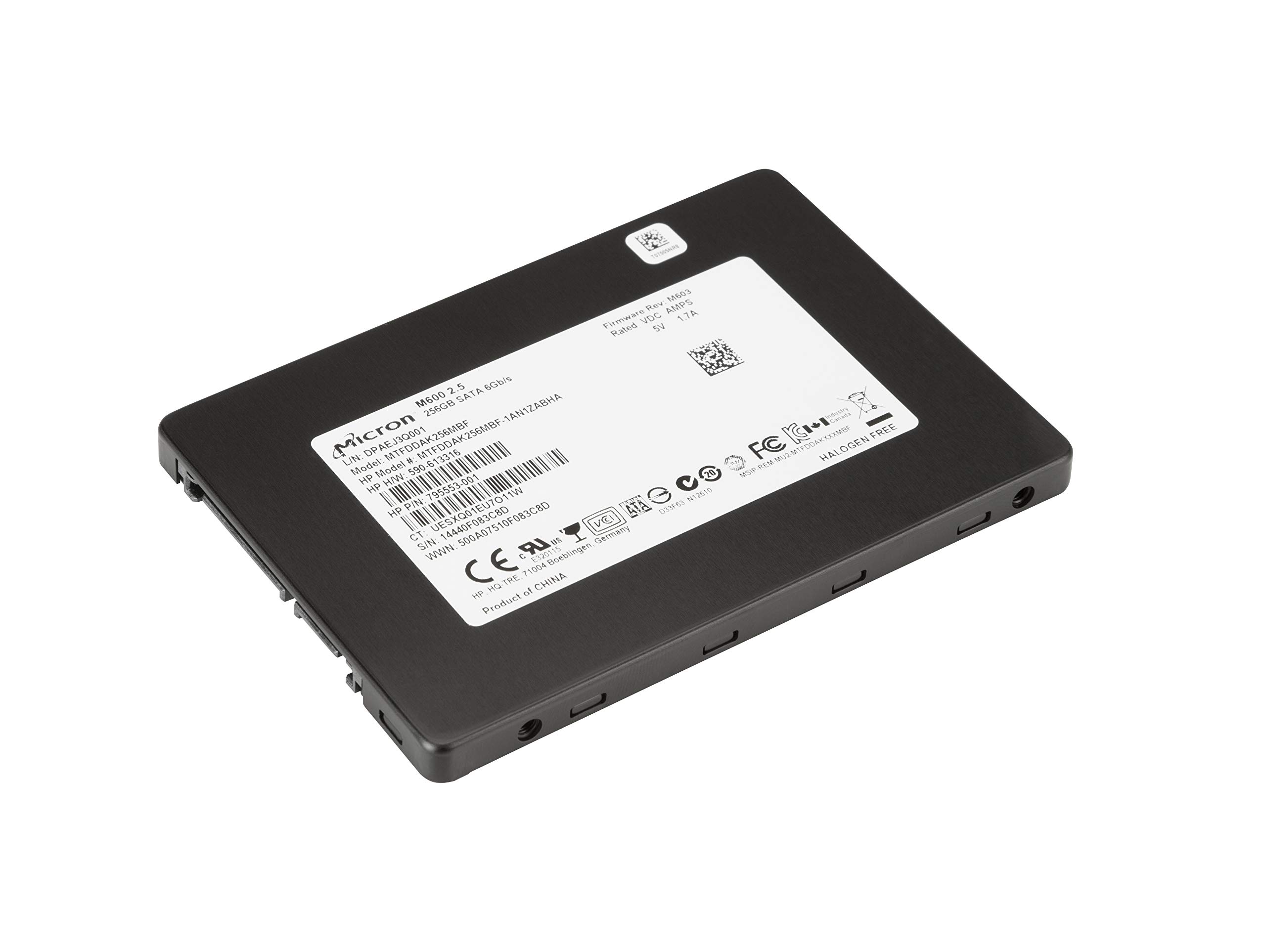 HP Hewlett Packard Office Solid State Drive, Internal 256 Sata_6_0_gb 3.5" P1N68AA,Silver