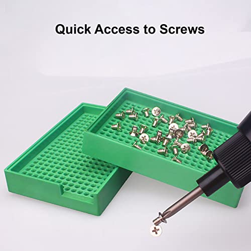 Bediffer Tool Tray Organizer, Screw Tray Holder Large Capacity 160 Holes Anti Static Easy Access for Hardware