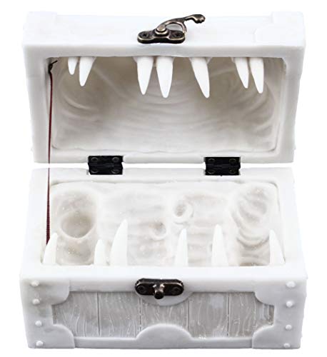 Forged Dice Co. Mimic Chest Dice Storage Box - Holds up to 5 Sets of Polyhedral Dice or 35 Dice - Compatible with Dungeons & Dragons