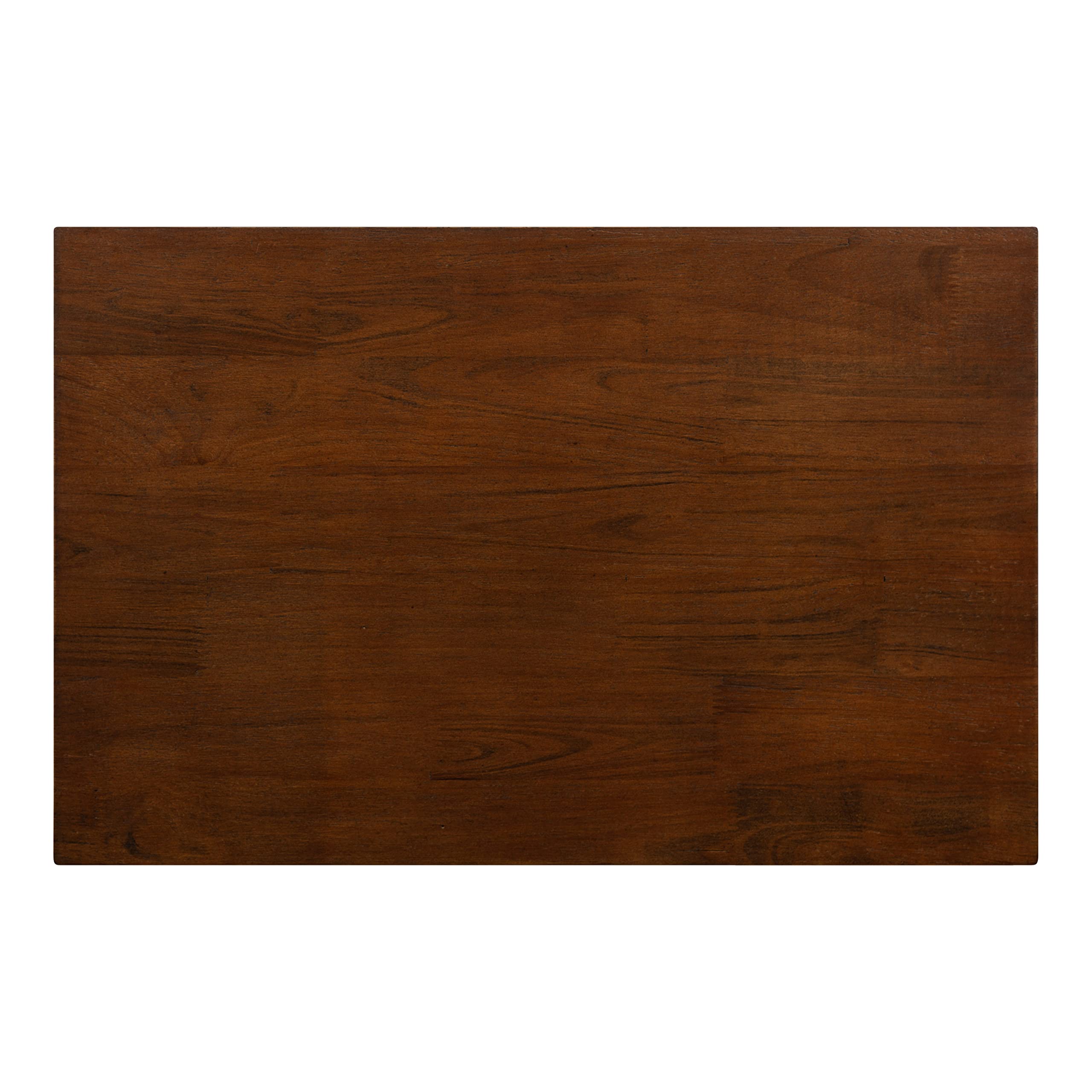Kate and Laurel Lockridge Modern C-Shape End Decorative Minimalist Accent Table for Storage and Display, 19 x 12 x 27, Walnut Brown and Black