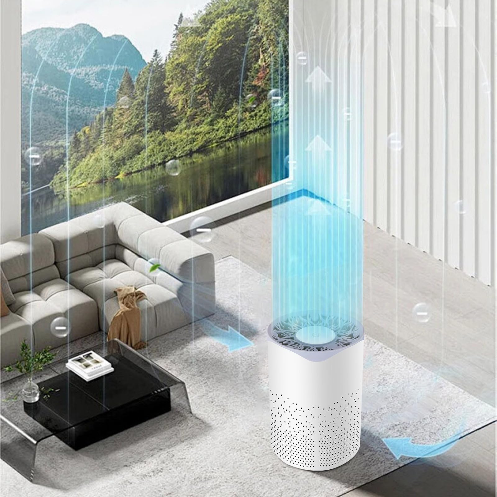 Bedroom 𝐅𝐨𝐫𝐦𝐚𝐥𝐝𝐞𝐡𝐲𝐝𝐞 Purifier With Sleep Mode, USB Charging Portable Purifier Office 24dB Filtration System, Household Air Fresh Purifier For Car Home Desktop Air Cleaning