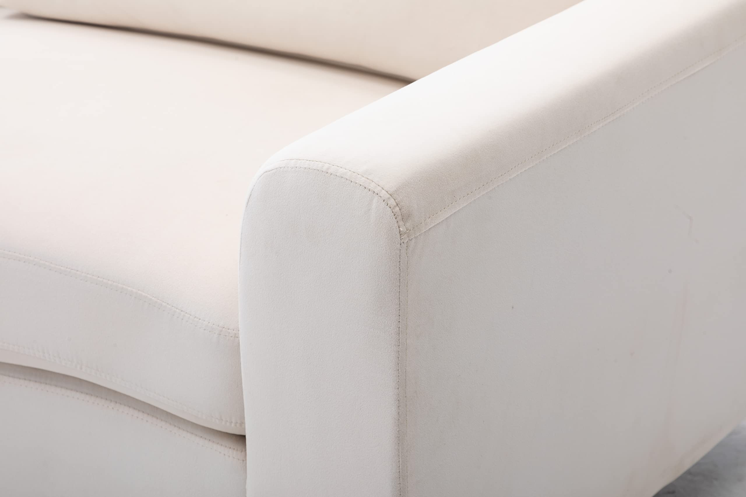 Legend Vansen Velvet Symmetrical Modular U Shaped 4 Seats Sofa Corner Curved couches Sectional, 136" Wide, Beige