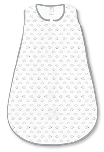 SwaddleDesigns Baby Sleep Sack 0-6 months, Cotton Knit Wearable Blanket with 2-way Zipper, Non-Weighted Sleeping Sack for Safer Sleep, Tiny Hedgehogs, Small