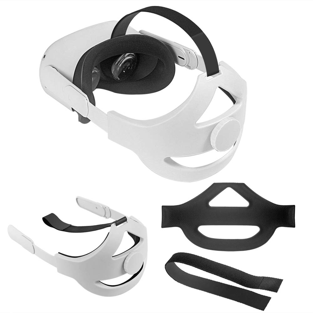 Adjustable Halo Strap for Oculus Quest 2 VR Headset, Head Cushion Compatible for Oculus Quest VR Gaming Headset, Comfortable Virtual Reality Accessories(Upgraded)