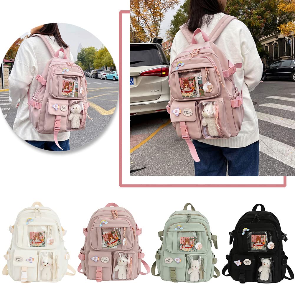 Aktudy Kawaii Bkpk, th Kawaii Pin and Cute Asori Bkpk Cute Athetic Bkpk for ity Rusk