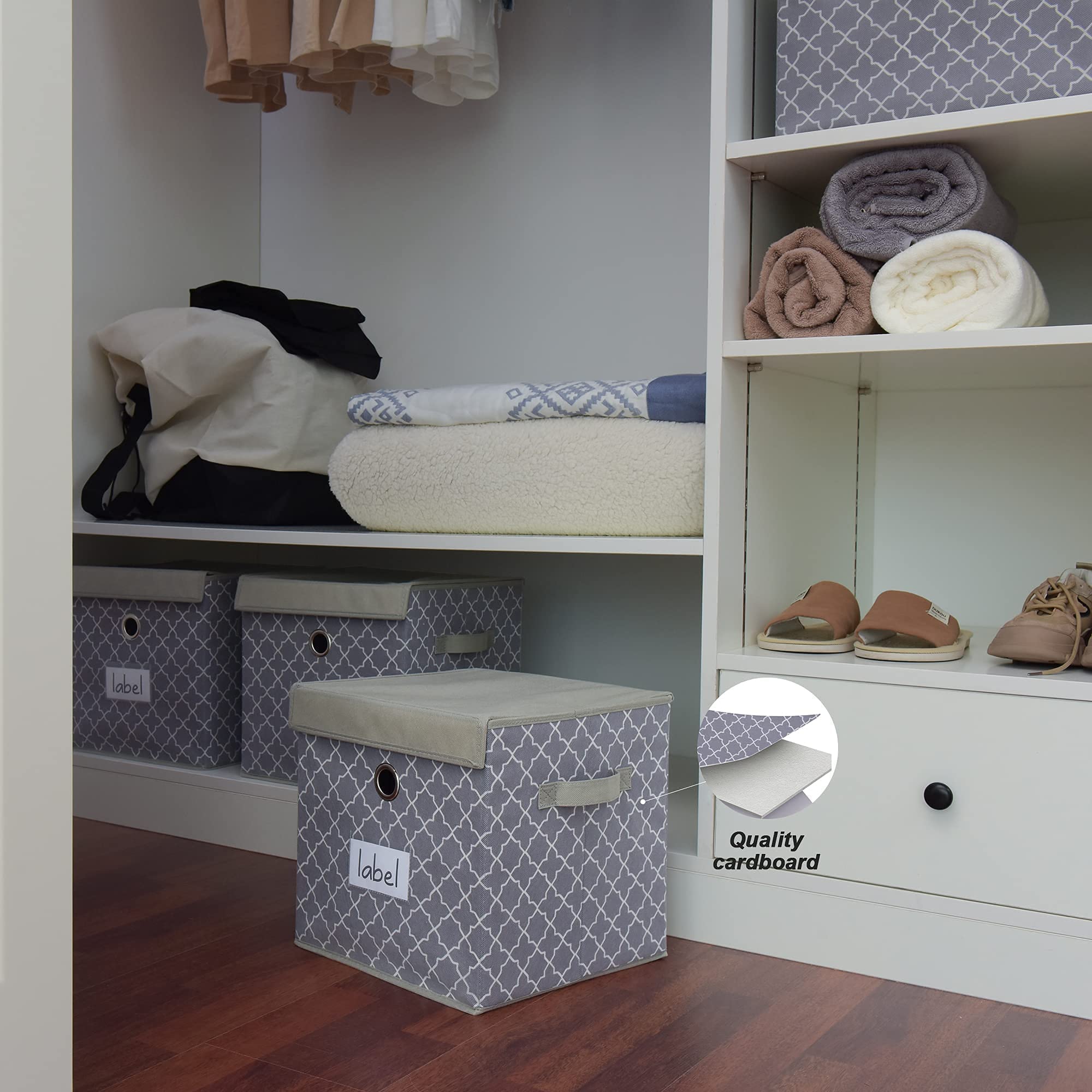 GRANNY SAYS Bundle of 3-Pack Storage Cubes for Closet & 3-Pack Shelf Storage Cubes