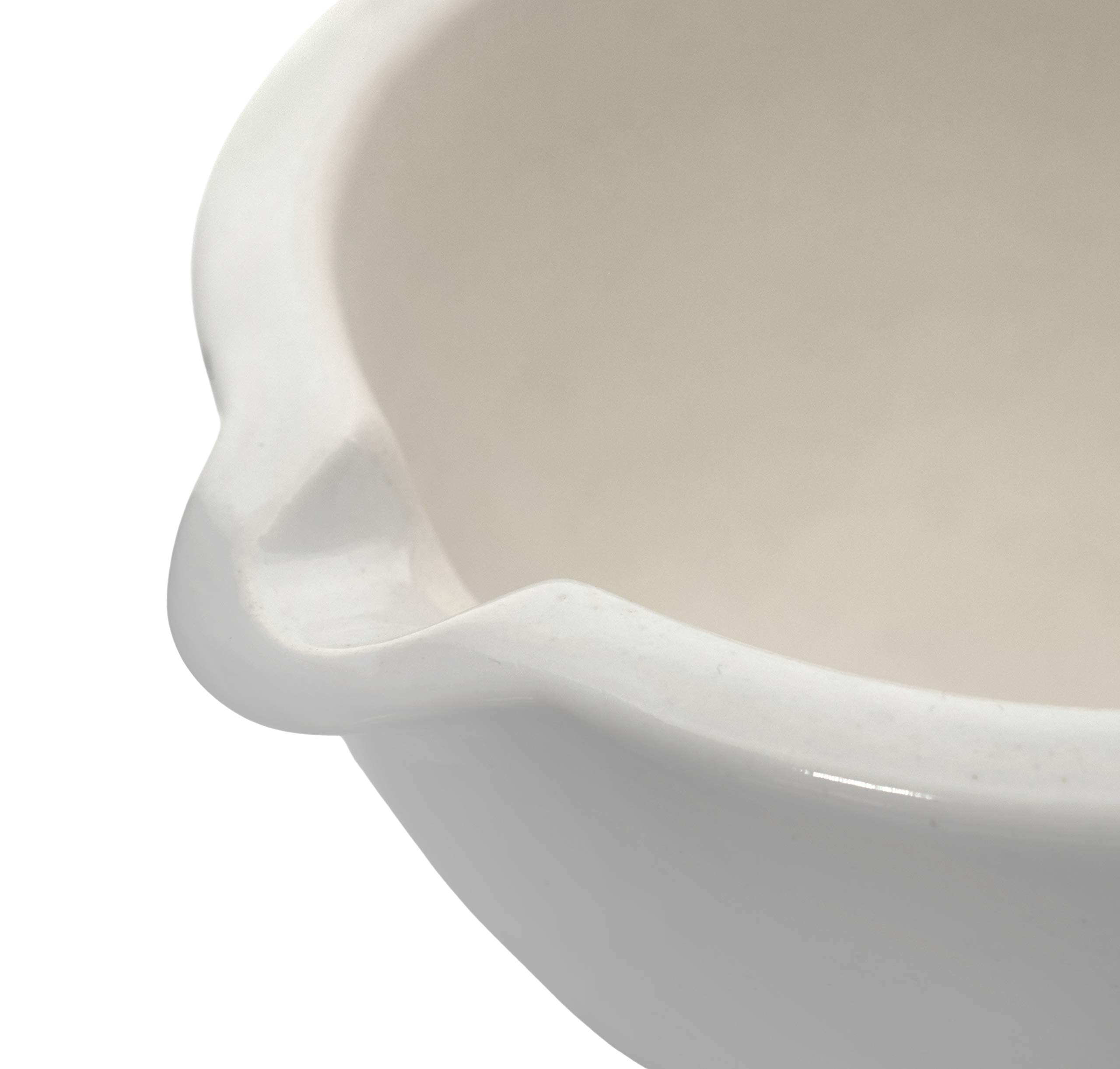 EISCO Porcelain Mortar & Pestle Set, 50oz (1500ml) - Unglazed Grinding Surface - Excellent for Kitchen or Laboratory - Grinds Powdered Chemicals, Herbs & Spices - Pill Crusher - White Labs