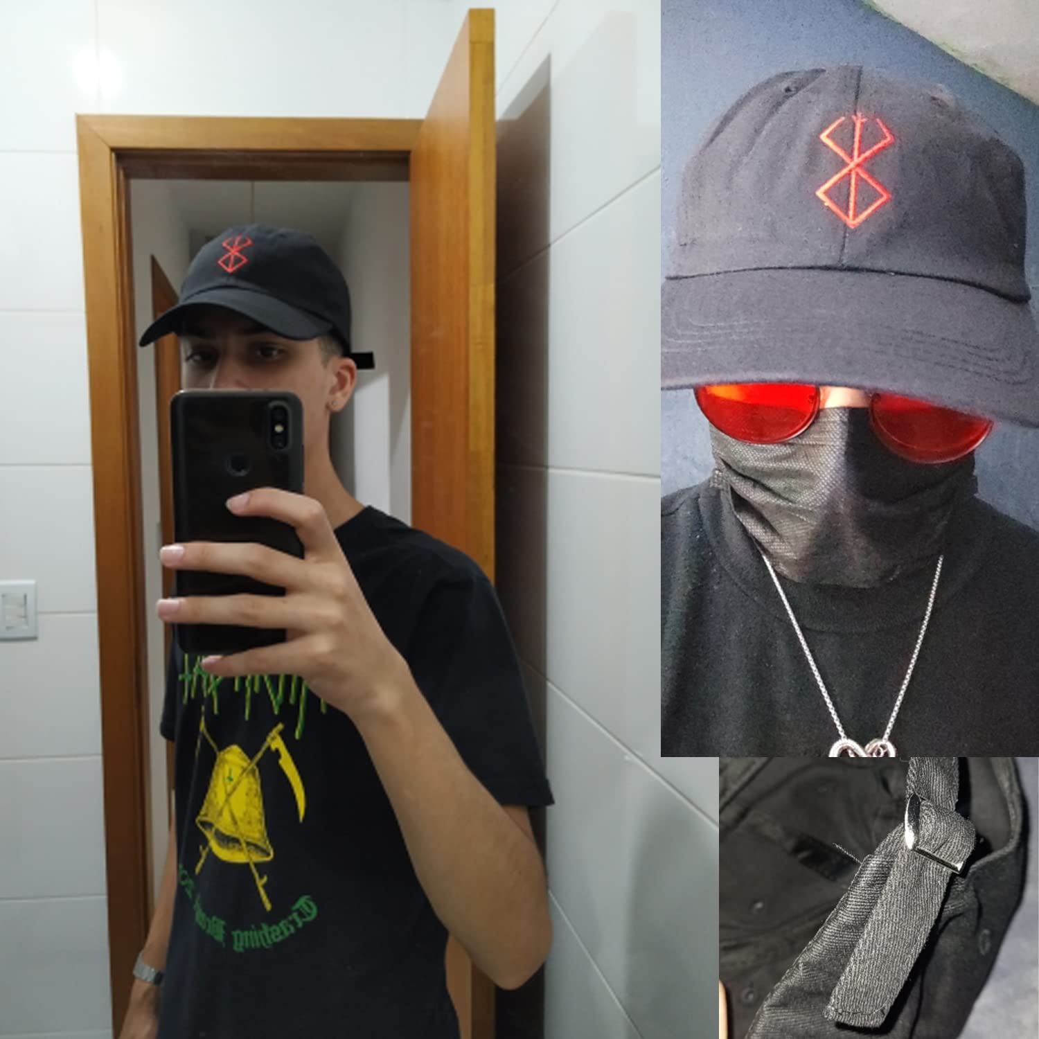 AidiXrend 2Pcs Anime Cotton BERS-ERK Dad Hat Kentarou Miura Comic Baseball Caps Anime Fan Hats for Women Men Snapback