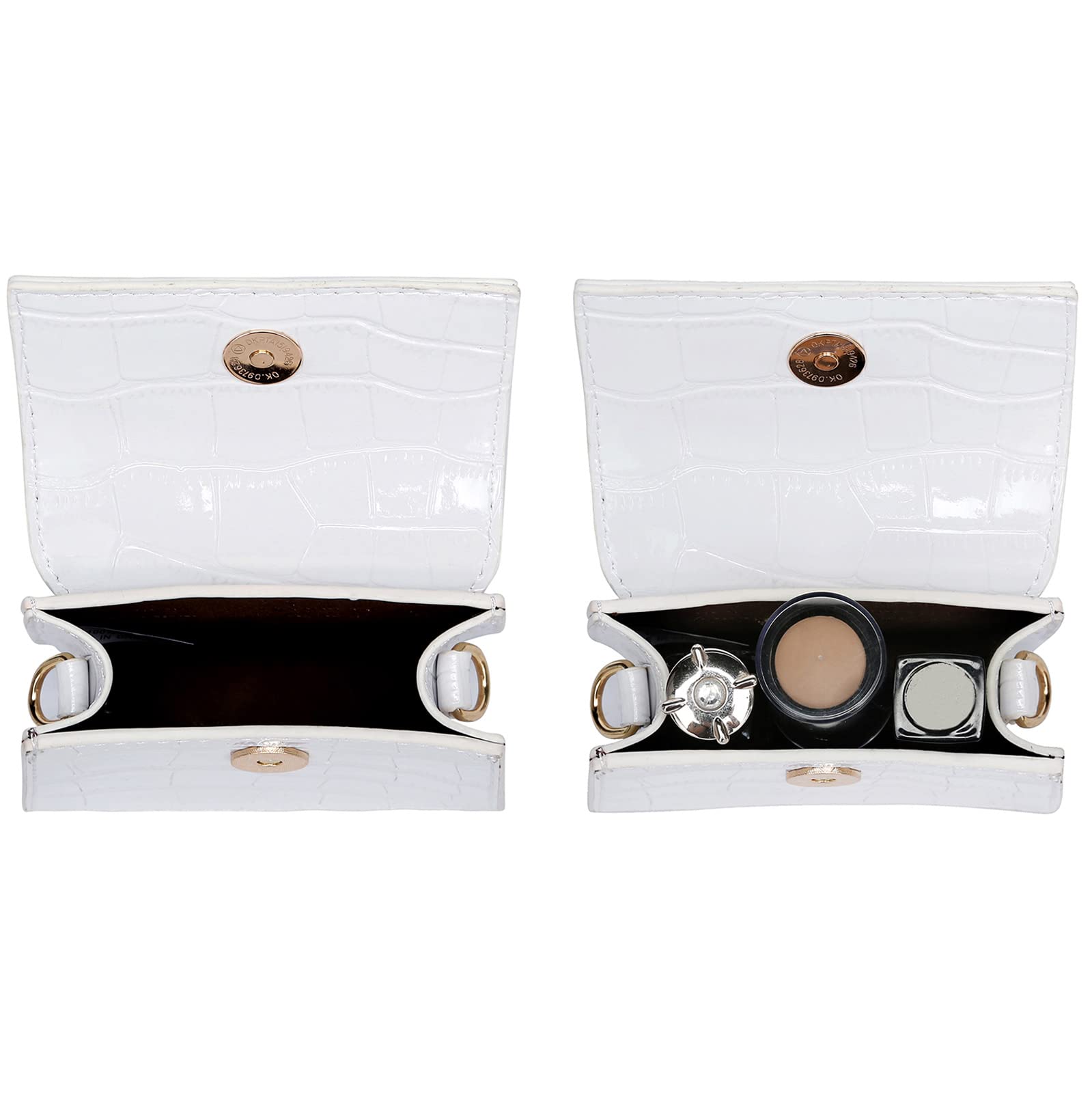 CATMICOO Mini Purse for Women, Trendy Mini Bags and Tiny Handbag with Crocodile Pattern (White crocodile pattern)
