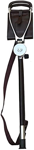 Adjustable Antique Brown Shooting Stick | Very Durable Big Size Leather Seat Folding Chairs | Polo Fishing Golf Seat Stick | Lightweight Hiking Walking Sticks