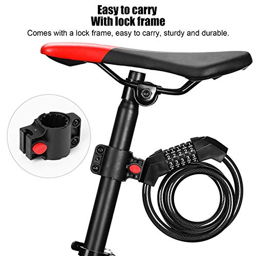 Aoutecen Bicycle Security Cable, Bike Cable Lock Rustproof High Strength Steel for Cycling(Blue)