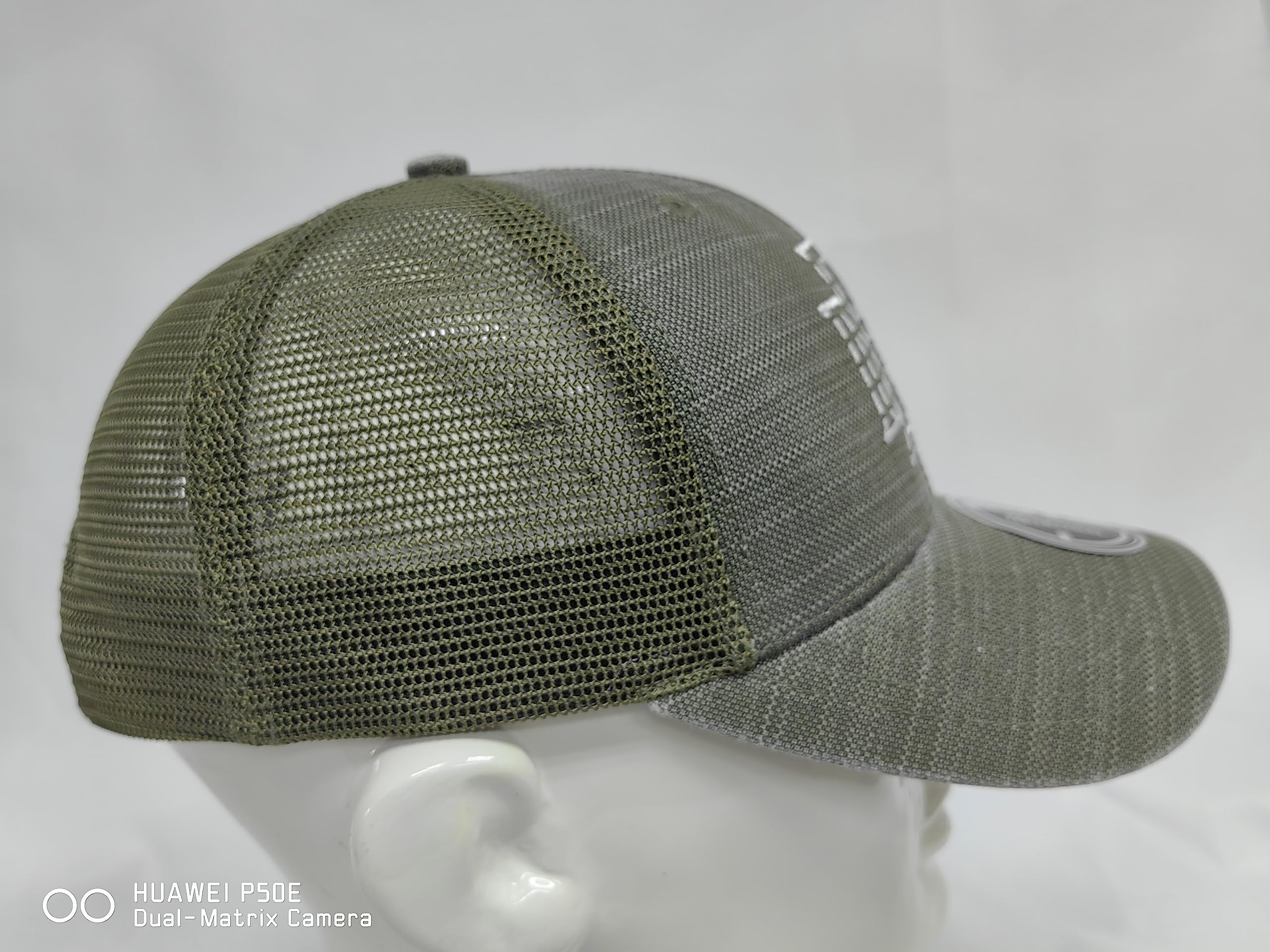 Adjusted Size Washed Cap Closure Popular Fitted Style .100% Cotton 100% Polyester. No Logo. Bottle Green/Green