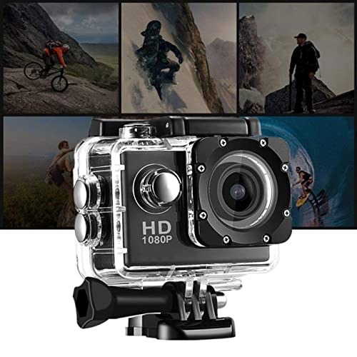 Action Camera 2021 New Action Camera，12MP HD 1080P 32GB， Underwater Waterproof Camera 4k，Helmet Vedio Sports Pro Cam Mini DV Video Camera HD (Color : Blue, Size : Medium)