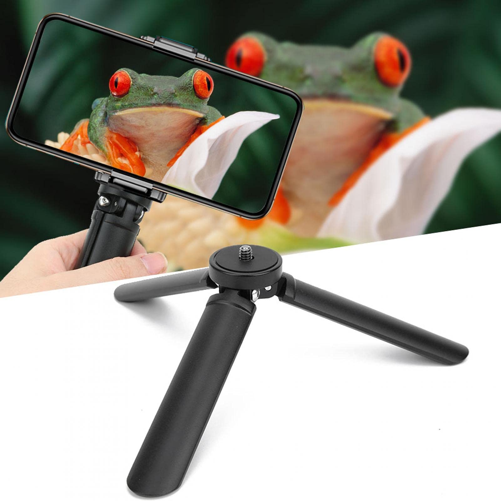 Action Camera Stand, Easy to Store Desktop Tripod Compact Aluminium Alloy for Cameras for Outdoor Shooting