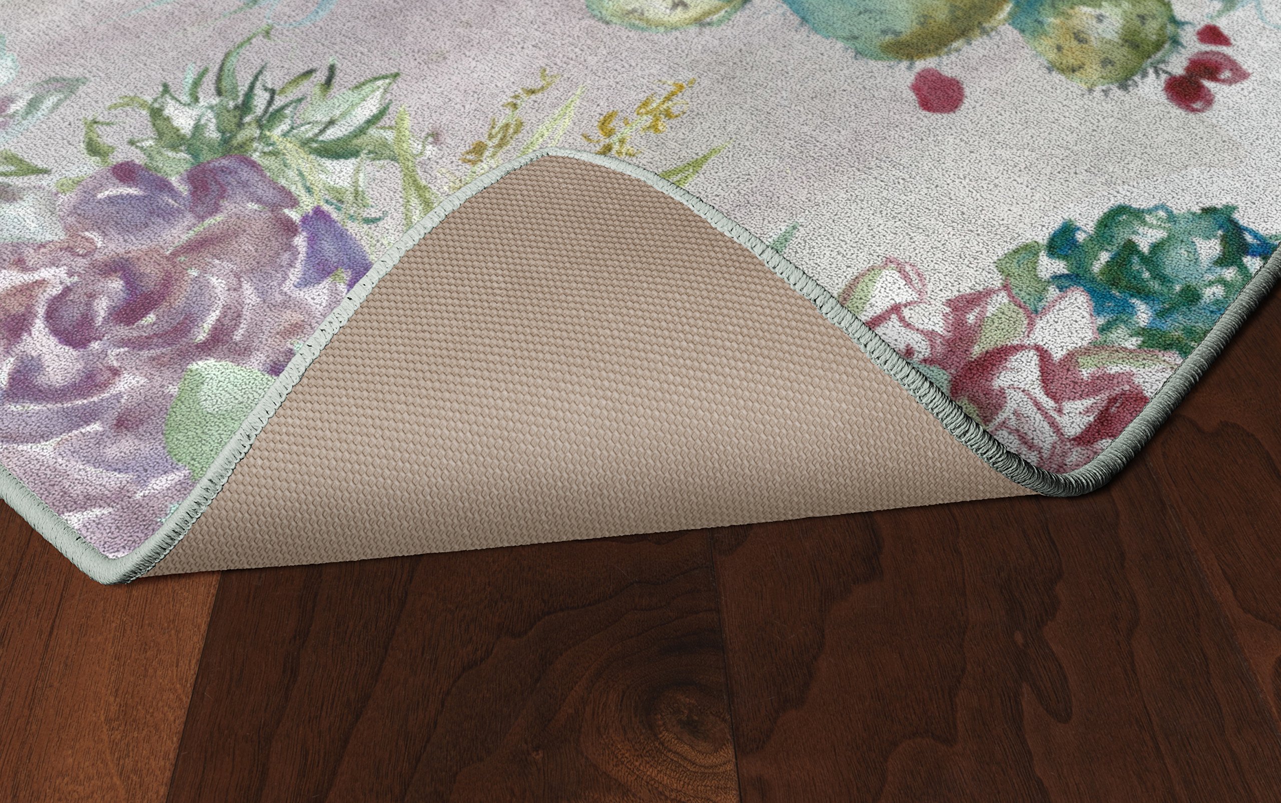 Brumlow Mills Succulent Floral Garden Area Rug for Dining Room or Kitchen Mat, Bedroom Doorway and Entryway Rug, 1'8" x 2'10", Green