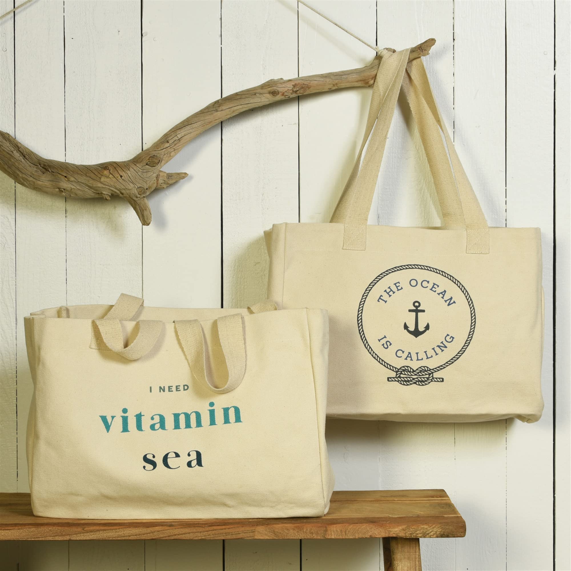 AREOhome HomArt Life Is Better At The Beach Tote, 18-inch Length, Canvas