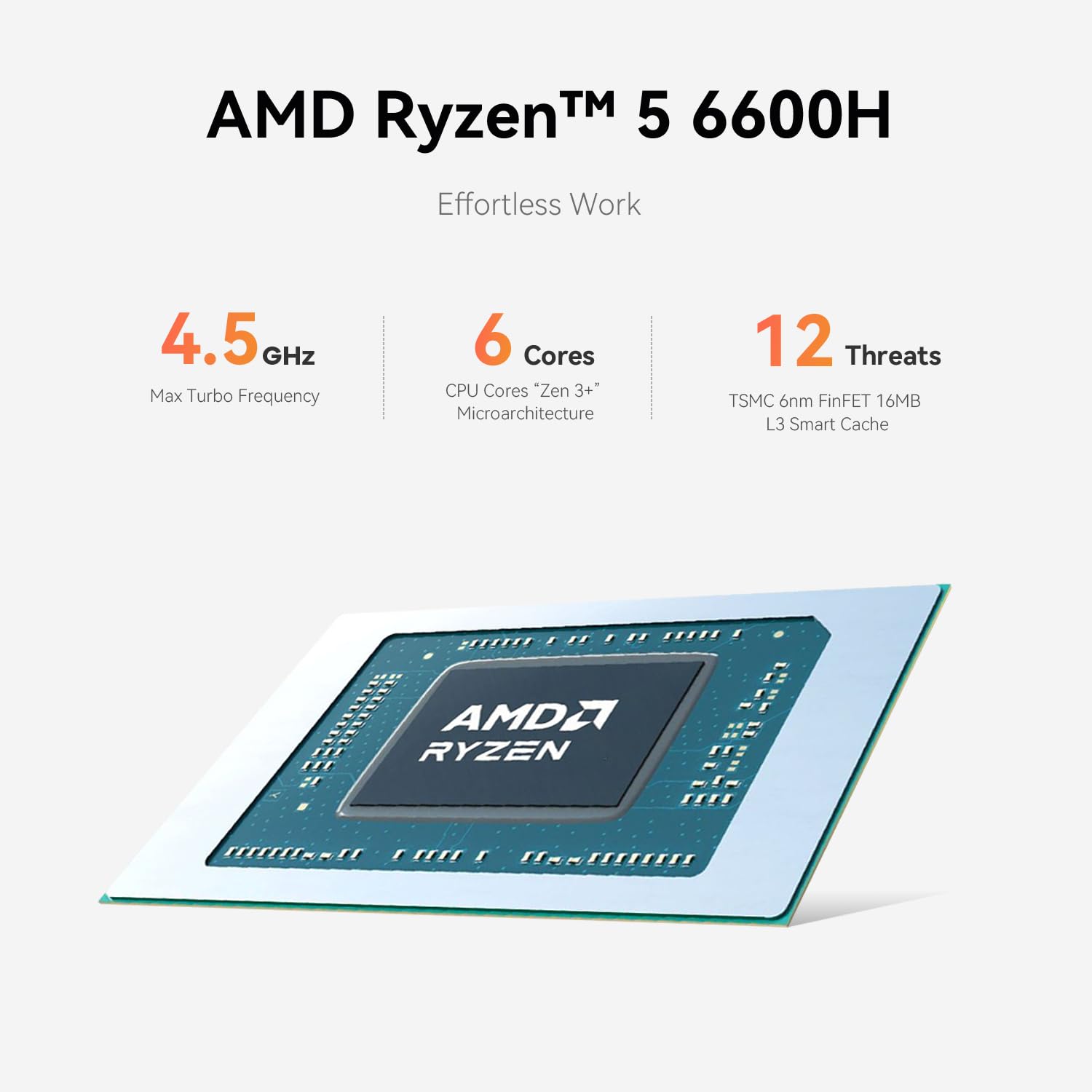 Beelink EQR Mini PC W11 Pro, AMD Ryzen 7 7735HS(6C/12T up to 4 GHz), 16GB DDR4 500GB NVME SSD Graphics 6 core Built in PSU WiFi 6/BT5.2/Triple Display Mini PC Computer