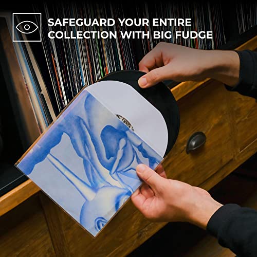 BIG FUDGE 25x Vinyl Record Outer Sleeves 12" LP | Durable & Wrinkle-Free | Crystal Clear & Made from High-Density Polypropylene | 3 mil Thick, 12.75β x 12.75β | Fits Most Gatefolds and Double LPs