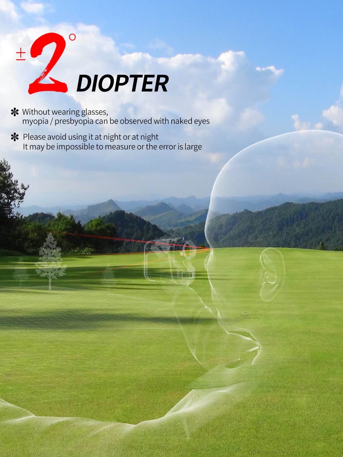 Aicevoos Z5 Golf Laser Rangefinder with Flag Acquisition, Pulse Vibration and Fast Focus System, 6X Magnification Perfect for Choosing The Right Club (Blue)