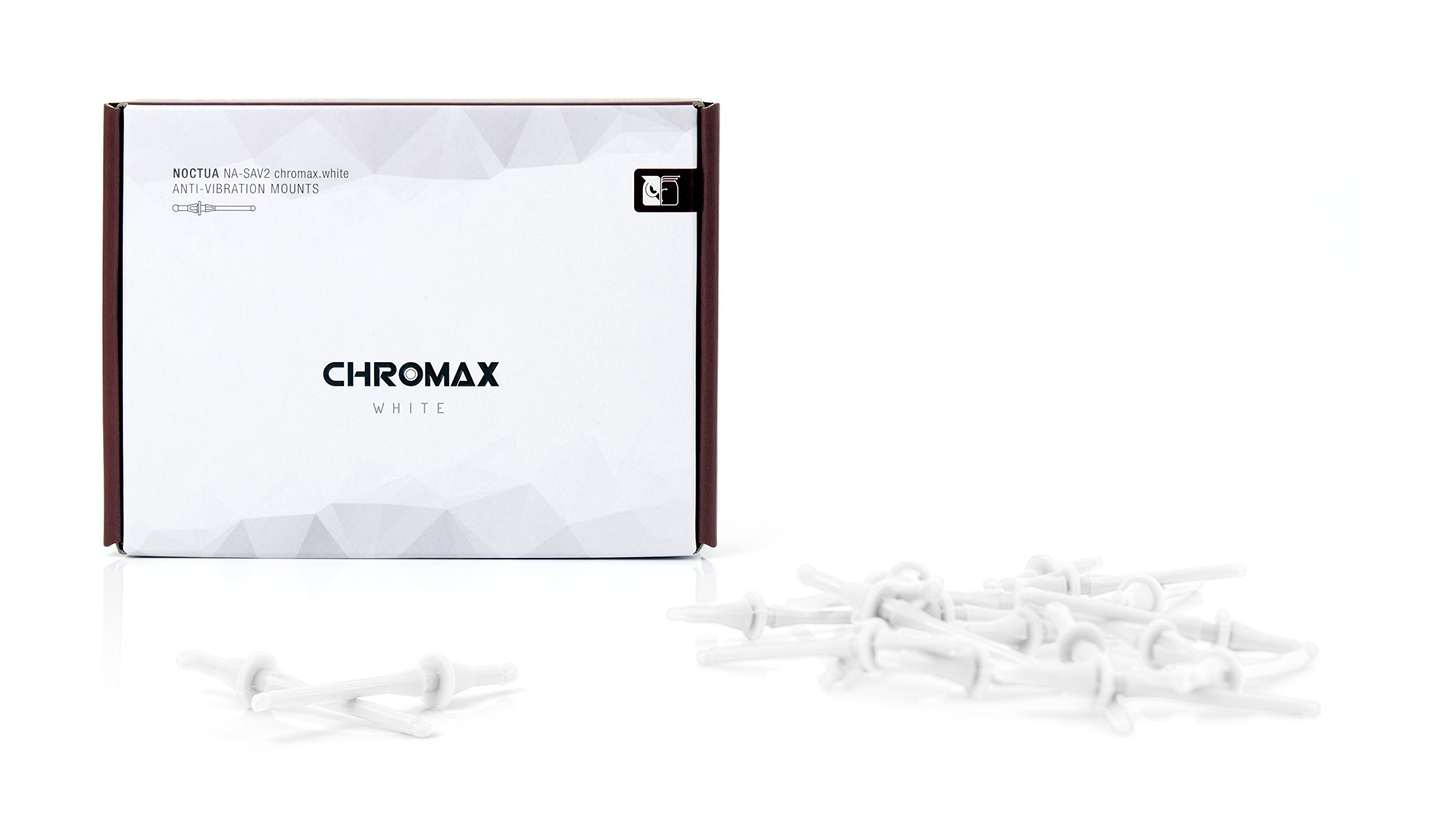 Noctua NA-SAV2 chromax.White, Silicone Anti-Vibration Fan Mount Set (20-Pack, White)
