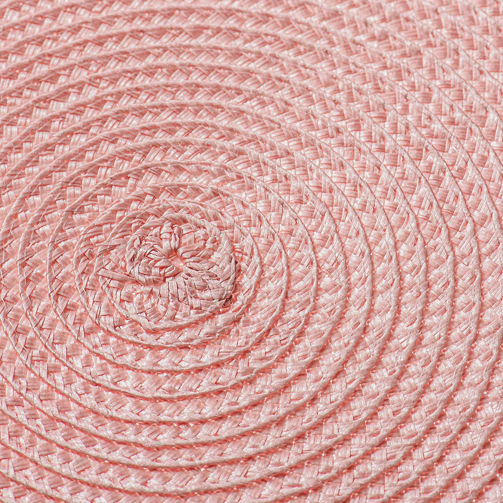 AHHFSMEI Round Braided Placemats 15 Inch Round Table Mats for Dining Tables Woven Heat Resistant Place mats Set of 6 (Pink)
