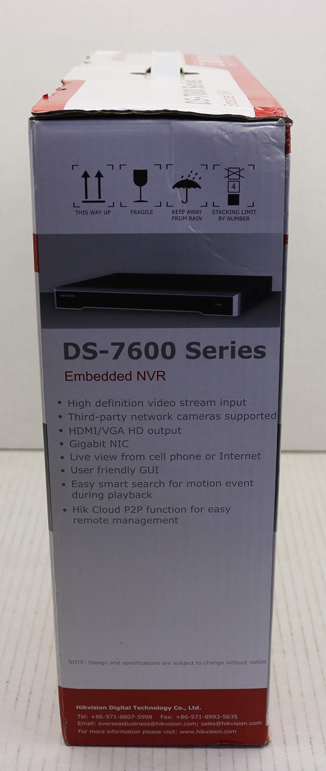 NVR, 8-CHANNEL, H264+/H264/H265, UP TO 12MP, INTEGRATED 8-PORT POE, HDMI, 2-SATA, NO HDD