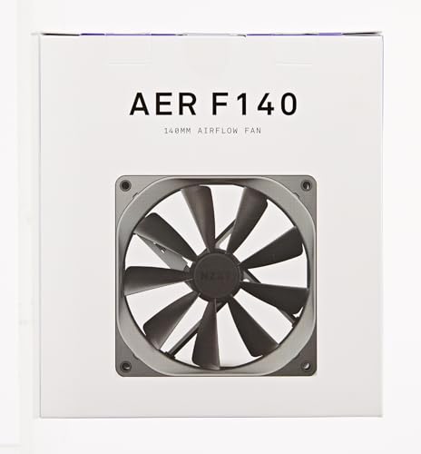 NZXT AER F - RF-AF140-B1-140mm - Winglet Designed Fan Blades - Fluid Dynamic Bearings - PWM Airflow Fans - Gaming Computer Fan