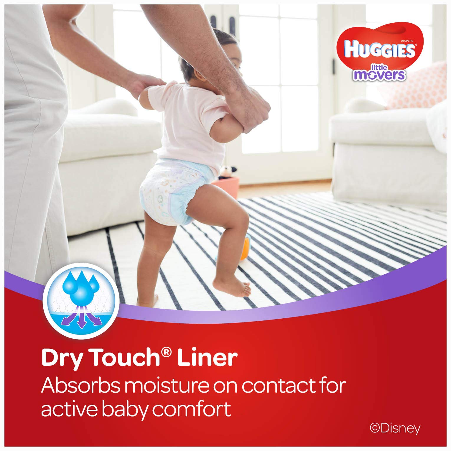 HUGGIES Little Movers Diapers, Size 6, 42 Count (Packaging May Vary)
