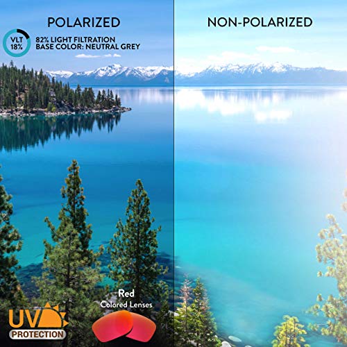 Apex Lenses Non-Polarized Replacement Lenses for Dragon Hype LL Sunglasses (Red)