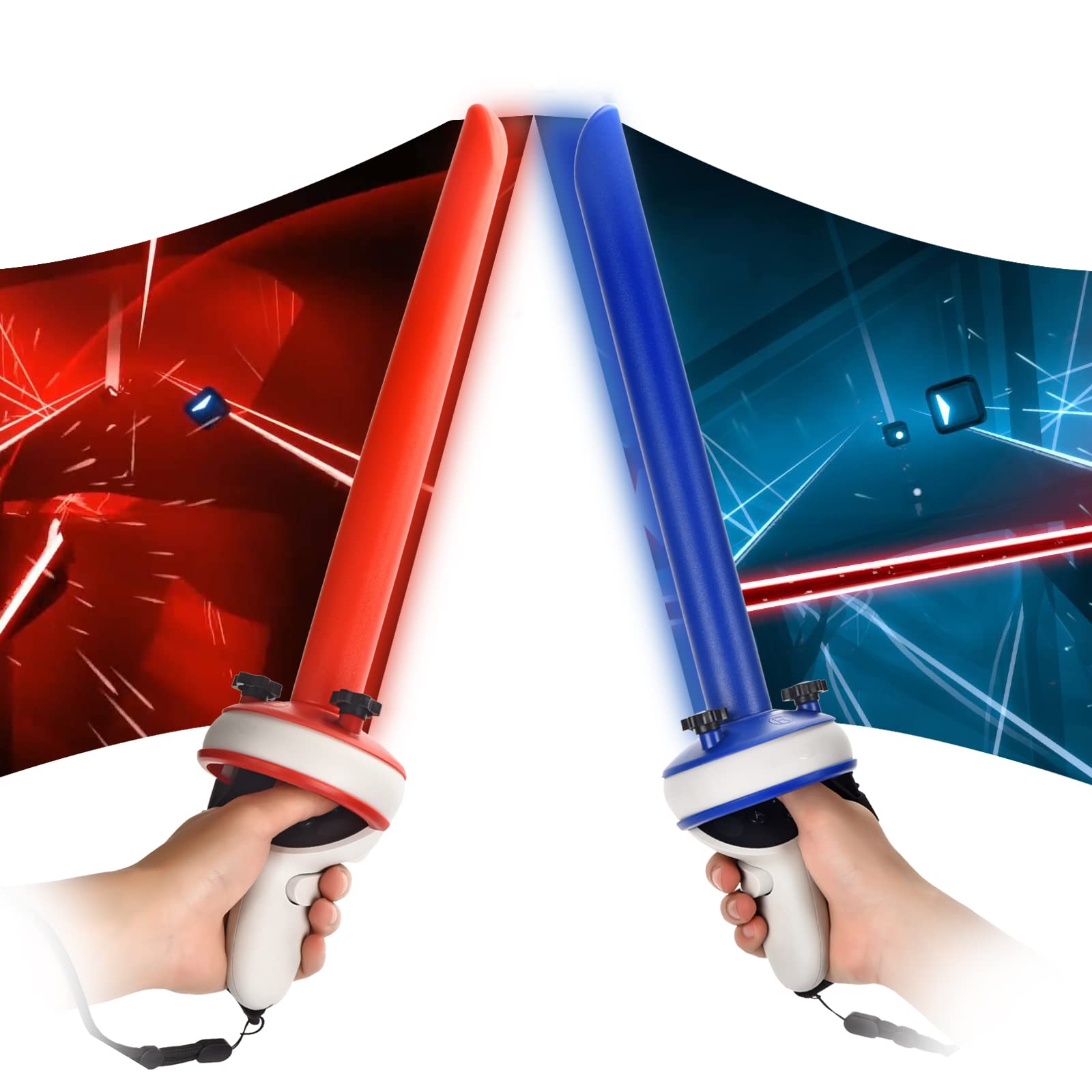 Ahroy VR Game Saber for Quest 2 Controllers, Quest 2 Accessories Supernatural Jedi Training VR Workout. Beat Saber Games Accessories Enhanced Beat Saber Gaming Experience