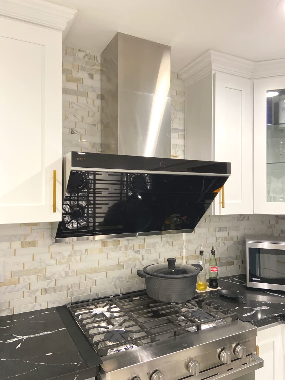 FOTILE Adjustable Decorative Chimney Cover-8' Ceiling Applied-JQG7501,JQG7522,JQG7505,JQG9001 Range Hoods, Stainless Steel