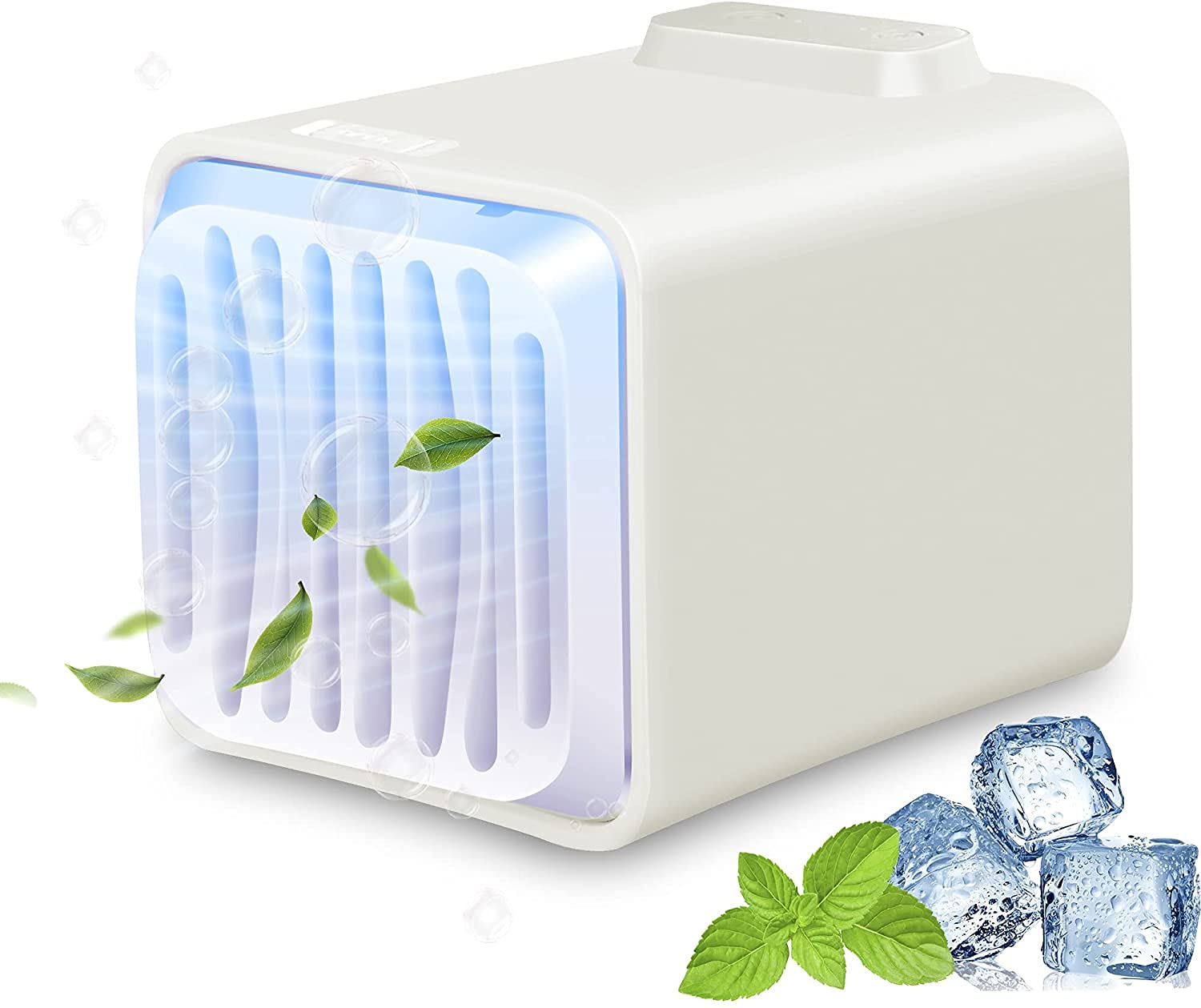 TKLake Portable Air Conditioner, 4 In 1 Portable AC Air Conditioners, Mini Air Cooler Fans with USB & LED, Personal Air Conditioner for Home/Office/Dorm/Outdoor