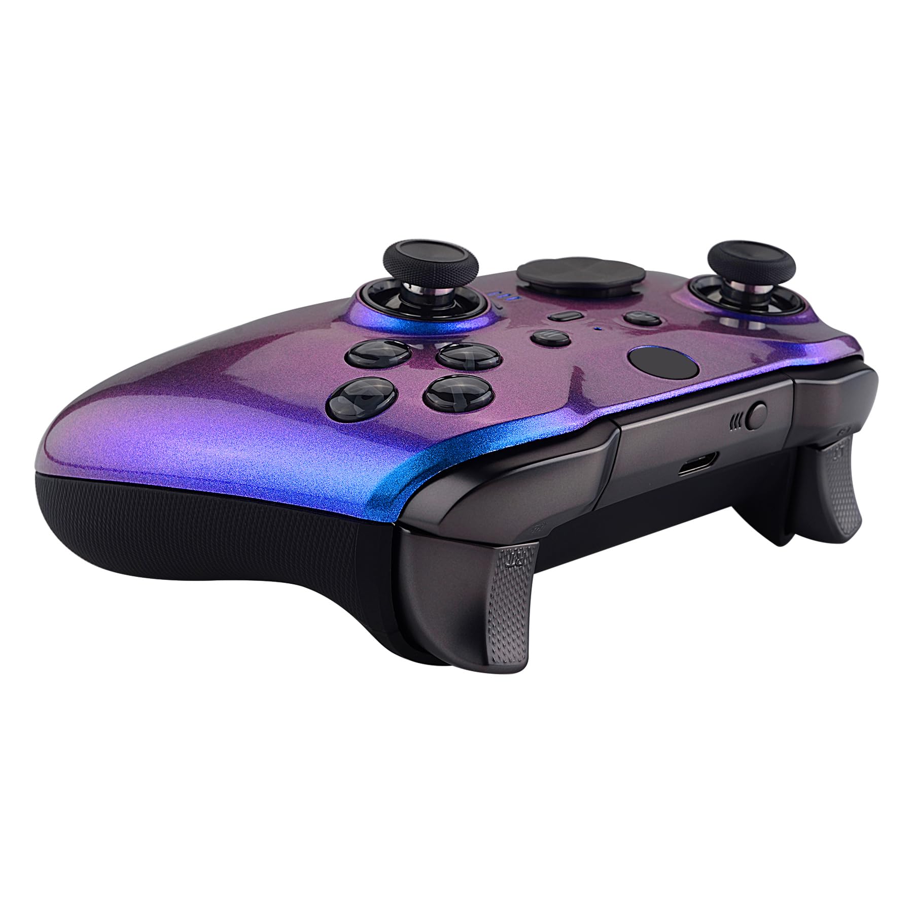 eXtremeRate Chameleon Purple Blue Faceplate Cover, Front Housing Shell Case Replacement Kit for Xbox One Elite Series 2, Xbox Elite 2 Core Controller Model 1797 - Controller NOT Included