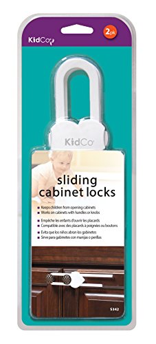KidCo Sliding Cabinet Locks - 2/pkg (White)