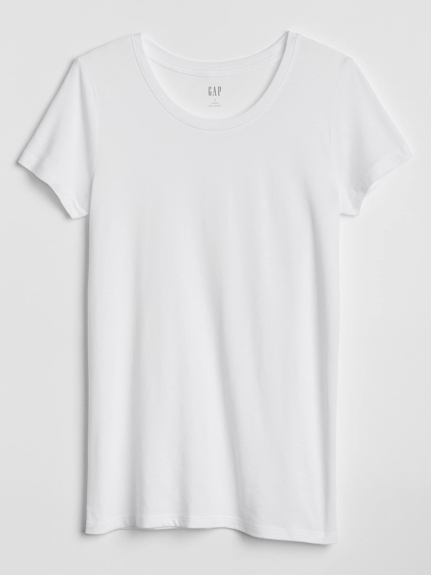 GAP Womens Favorite T-Shirt T Shirt, White 2, Medium US