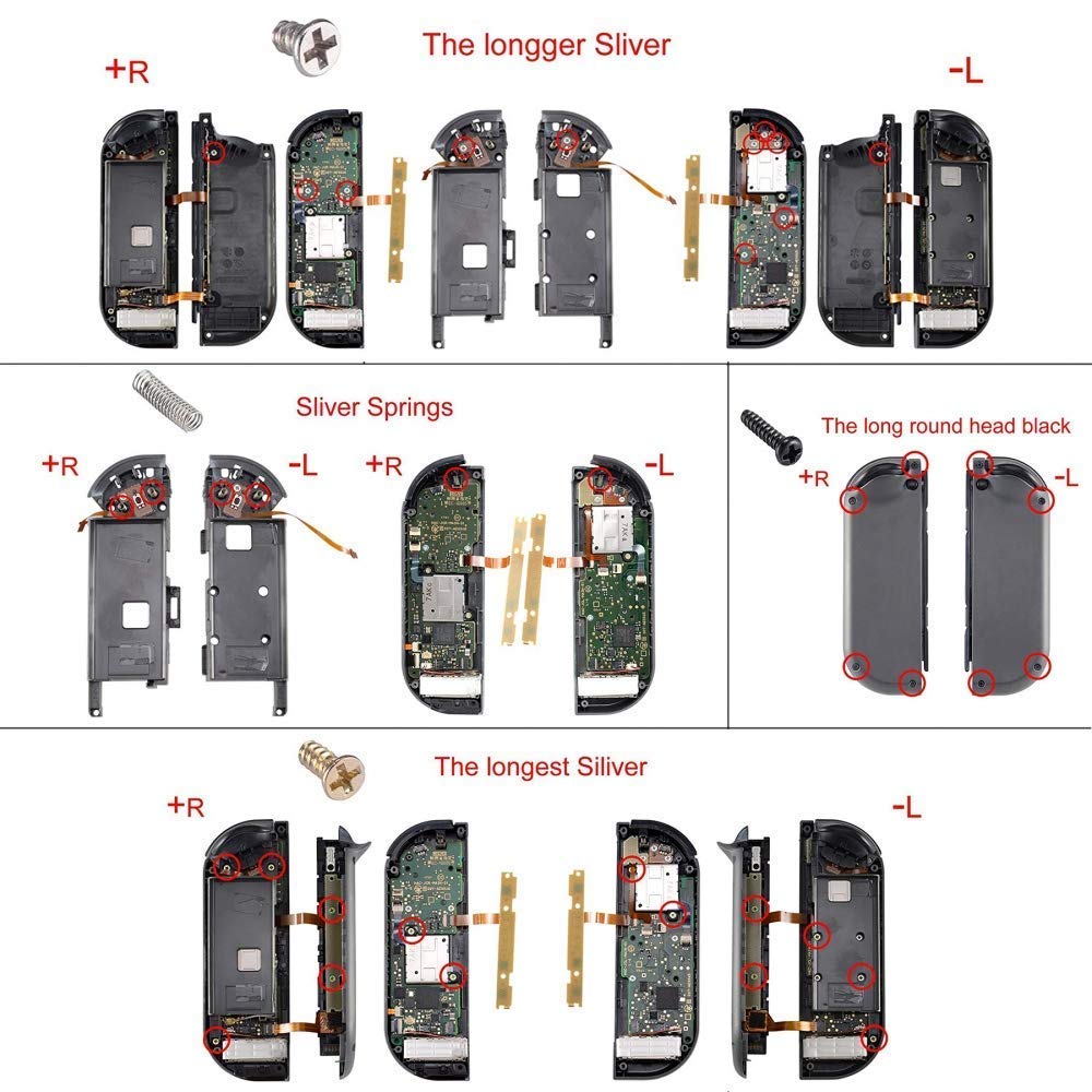 eXtremeRate Classics NES Style Soft Touch Joycon Housing Shell (D-Pad Version) with Full Set Buttons for Nintendo Switch, Replacement Faceplate for Nintendo Switch Dock – Joy-Con Dock NOT Included
