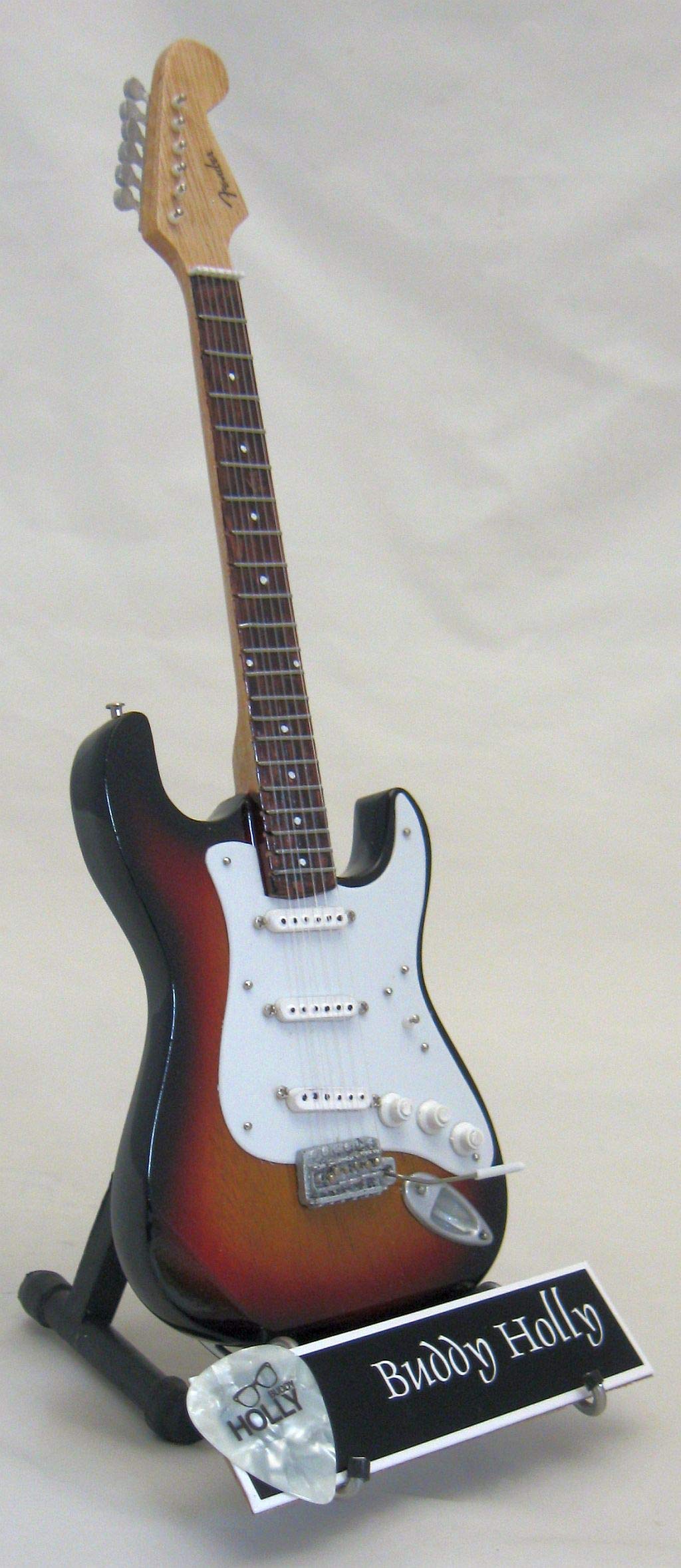 BUDDY HOLLY Miniature Guitar with Guitar Pick