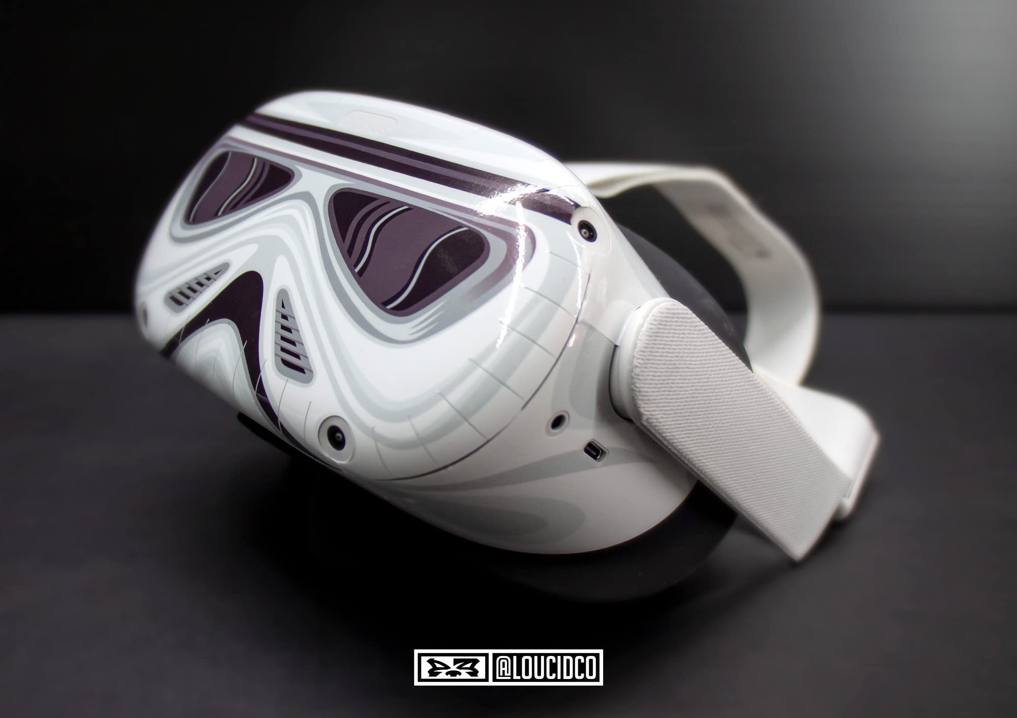 Arlon Graphics Star Storm Helmet Troop Skin Wrap Decal for Oculus Quest 2 Vinyl and Easy to Apply - Detailed Video Instructions, White