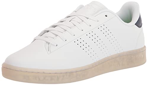 adidas Men's Advantage Ecogrind Tennis Shoe, White/Shadow Navy/White, 9