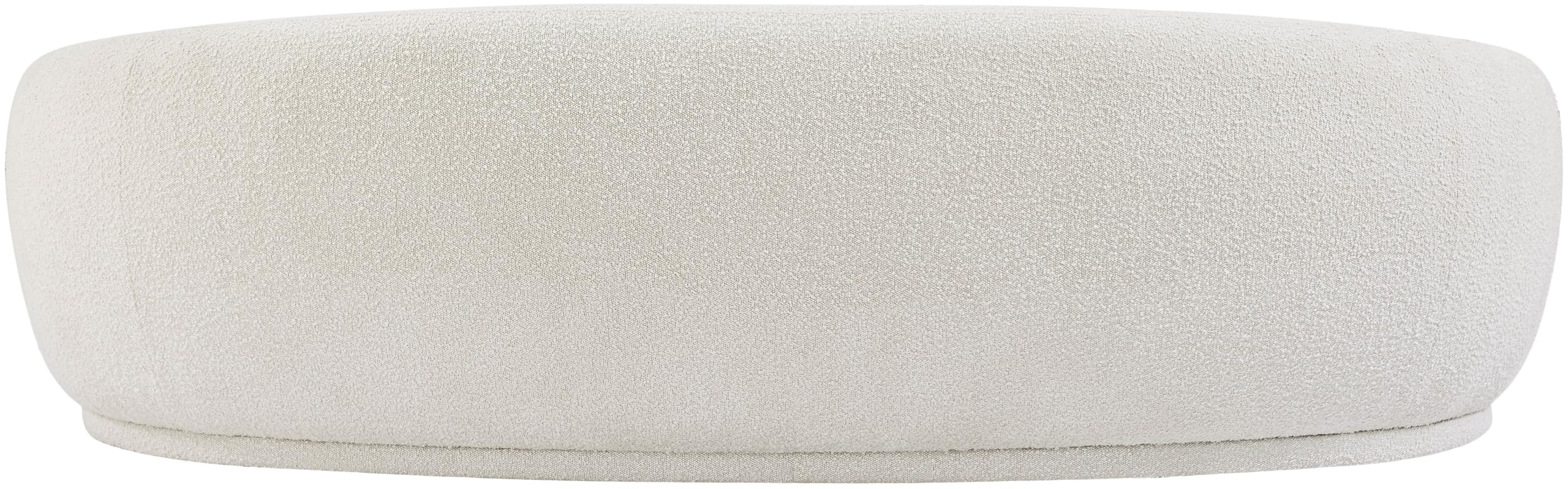 Meridian Furniture 693Cream-S Hyde Collection Modern | Contemporary Boucle Fabric Upholstered Sofa, Cream, 89.5" W x 38" D x 27.5" H