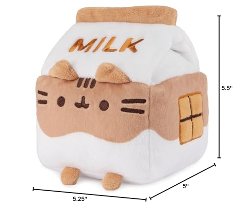 GUND Pusheen Chocolate Milk Plush Cat Stuffed Animal for Ages 8 and Up, Brown/White, 6”
