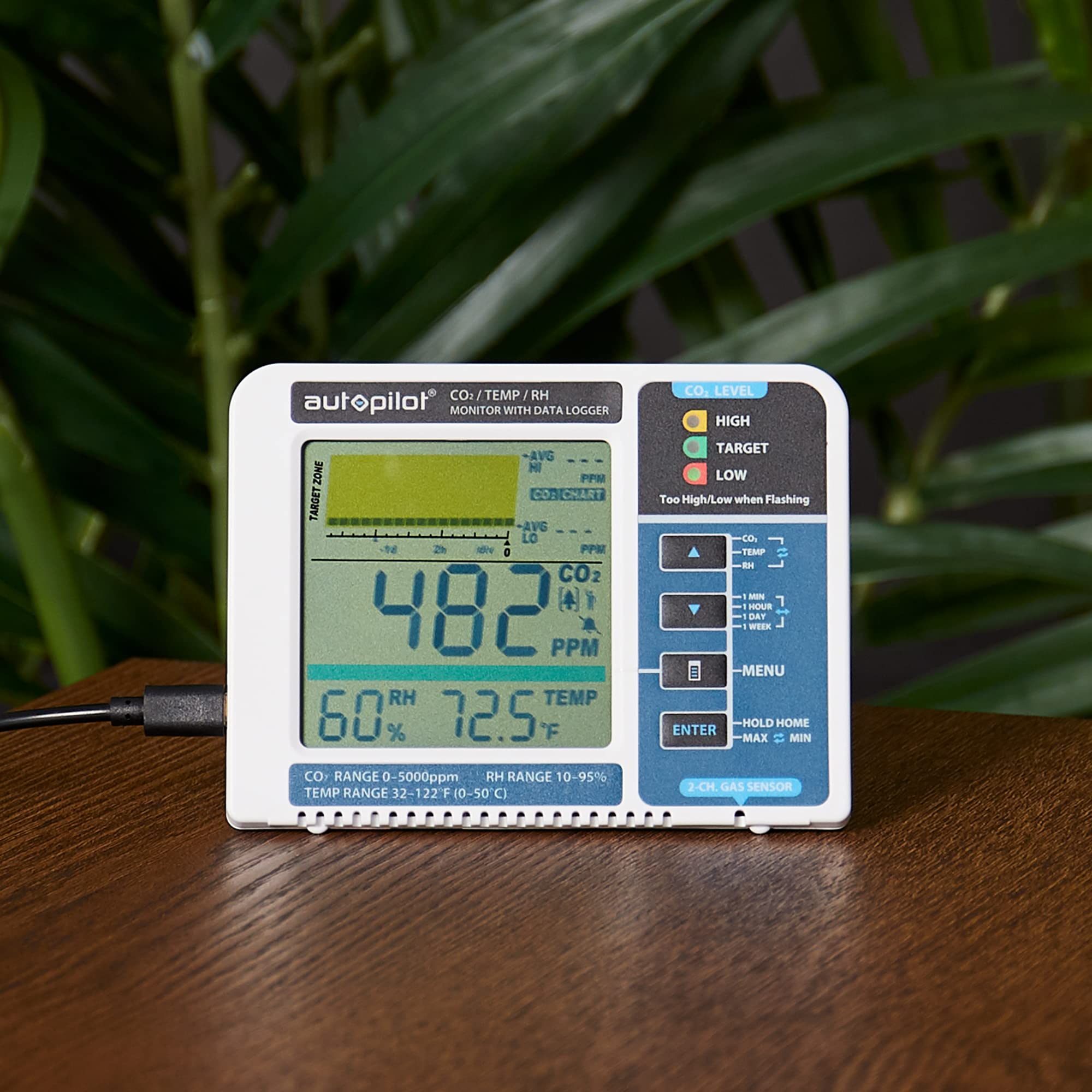 Hydrofarm Autopilot Desktop CO2 Monitor & Data Logger
