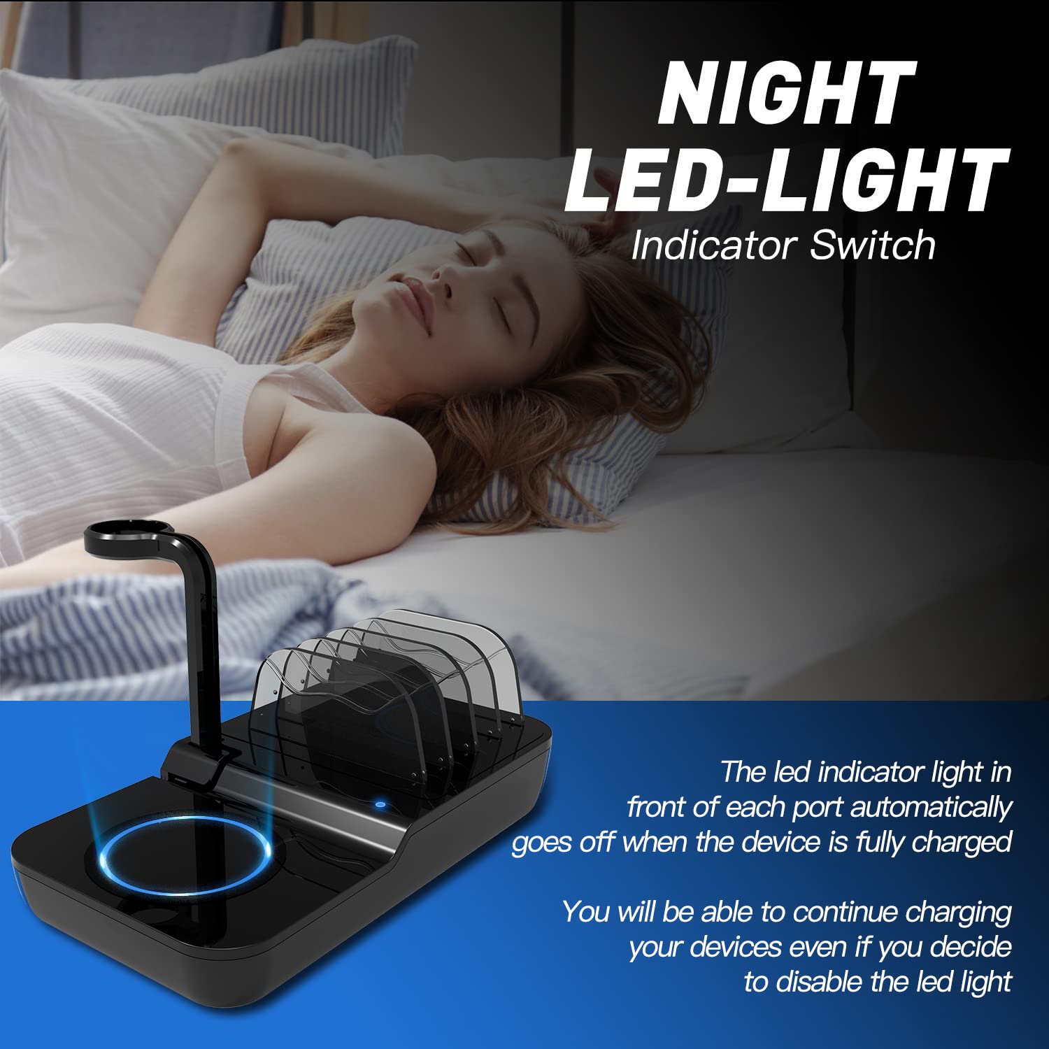 AUKUU Charging Station,60W Charging Station for Multiple Devices