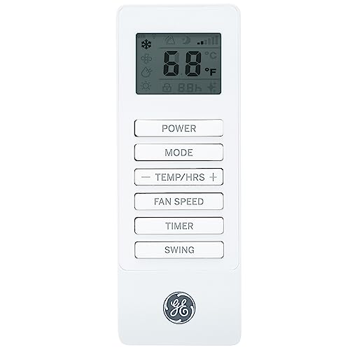 GE 14,000 BTU Portable Air Conditioner for Medium Rooms up to 550 sq ft. (9,850 BTU SACC), 3-in-1 with Dehumidify, Fan, and Auto Evaporation, Included Window Installation Kit