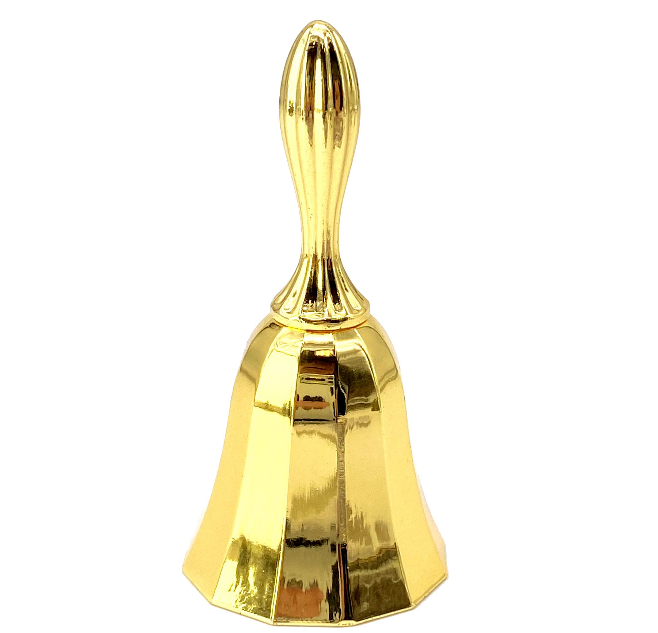 Adorox Call Bell Wedding Bell Dinner Bell Golden Temple Bell Classroom Bell (1PC, Shiny Gold)
