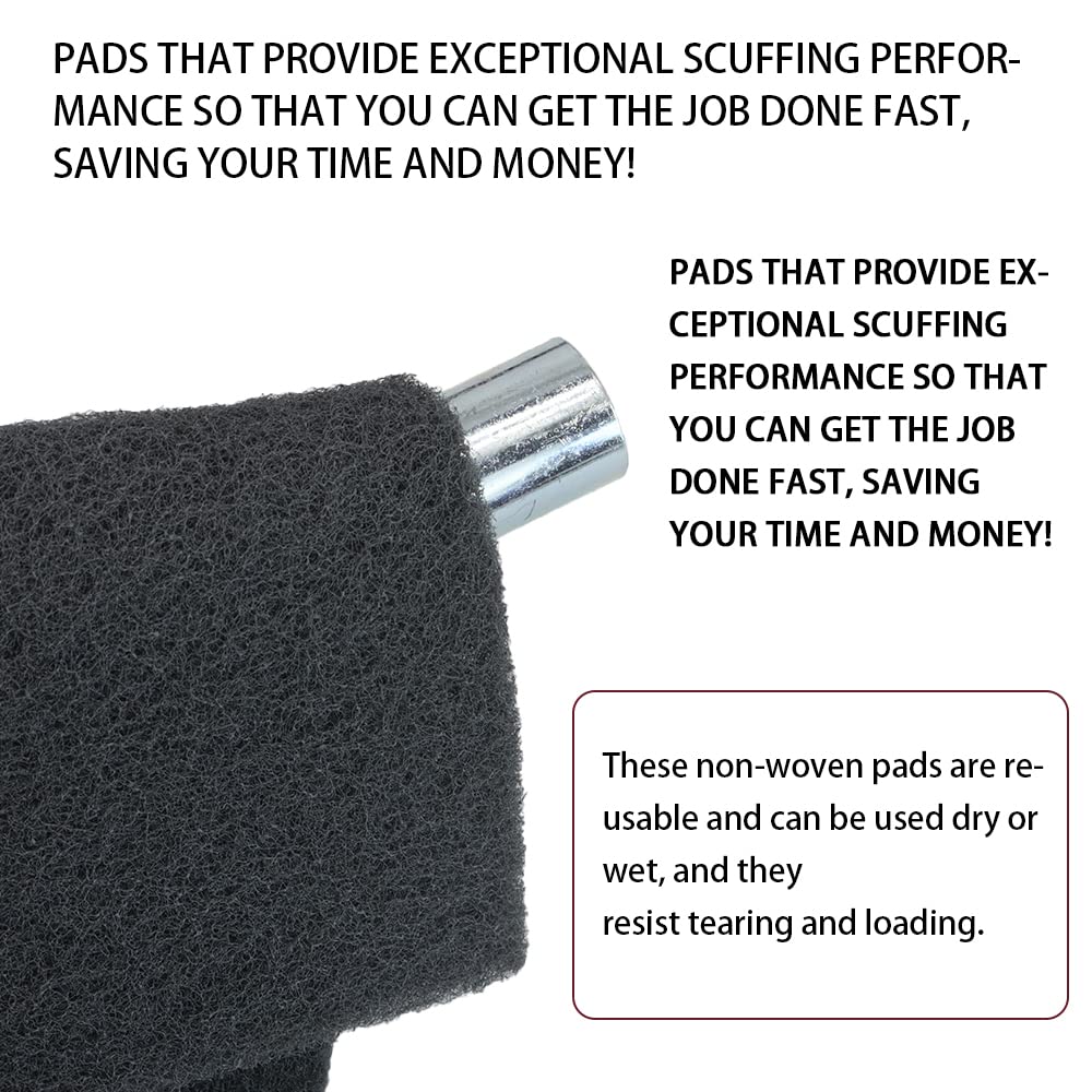 QZATTCAEN Gray Ultra Fine General Purpose Scuff Pads, Box of 8-6" x 9"- Final Scuffing, Scouring, Sanding, Cleaning, Paint Color Blend Prep, Surface Adhesion Preparation, 7448