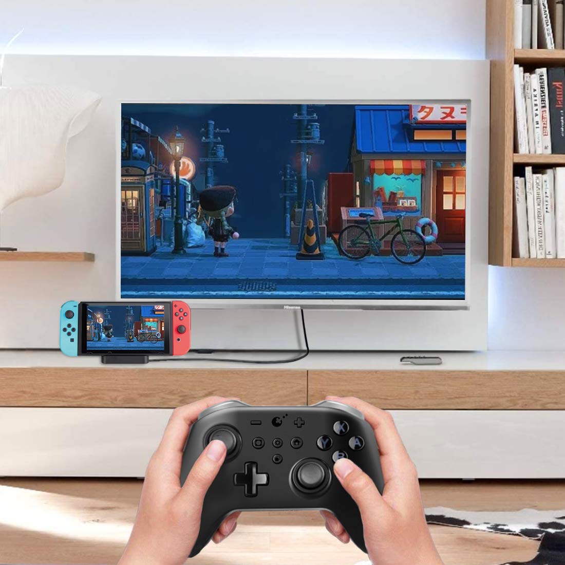 Gulikit NS05 Switch Dock,Portable TV Docking Station for Nintendo Switch with USB-C PD Charging Stand, Magnet Transform Design, Supported Phone or Tablet, Charging Dock with Air Outlet