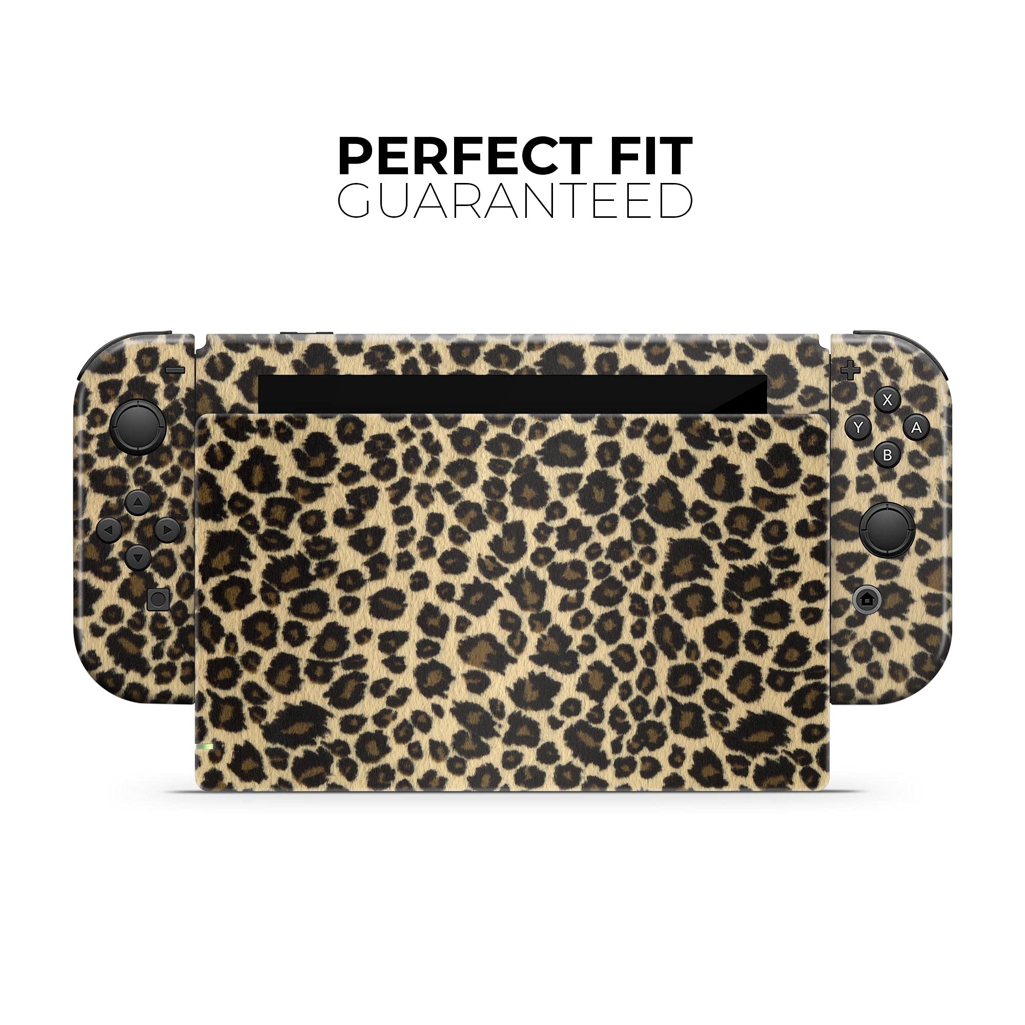 Design Skinz - Compatible with Nintendo Switch OLED Console + Joy-Con - Skin Decal Protective Scratch-Resistant Removable Vinyl Wrap Cover - Small Vector Cheetah Animal Print